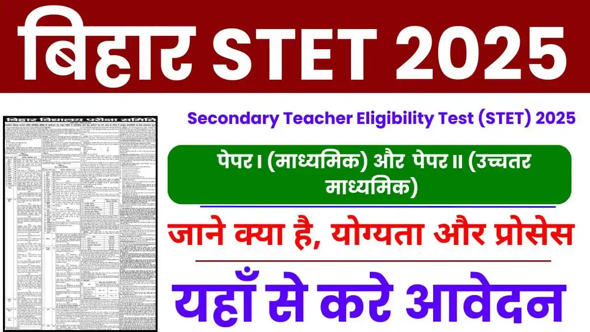 Bihar STET 2025 Online Form – Job Carnival